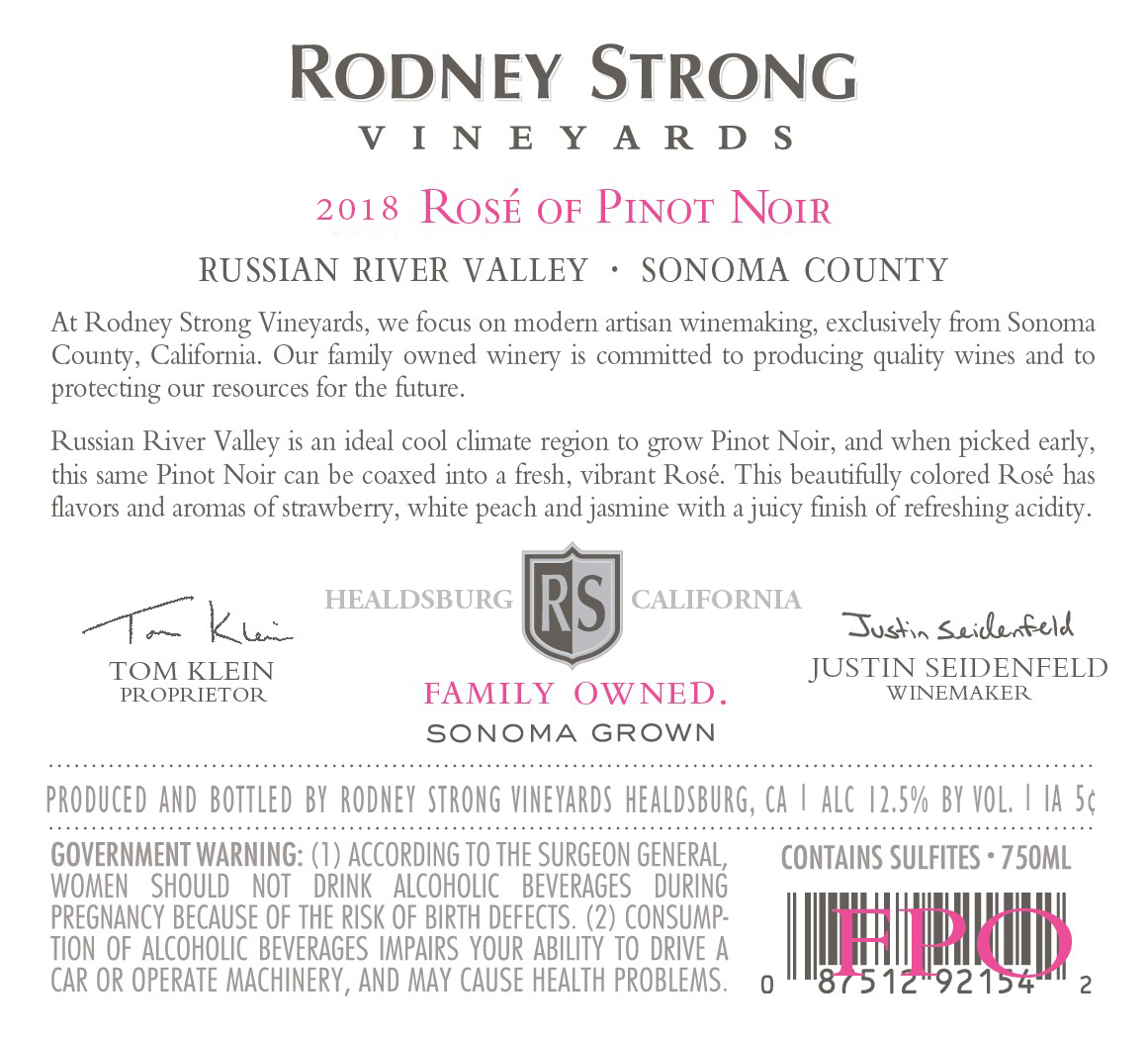 Rodney Strong Vineyards | Trade & Media | Product Assets